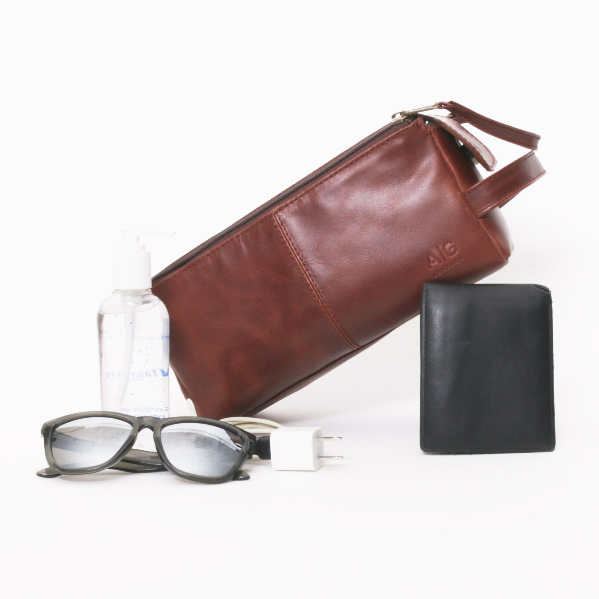Estuche neceser de viaje y porta gadgets con doble corredera color old ...